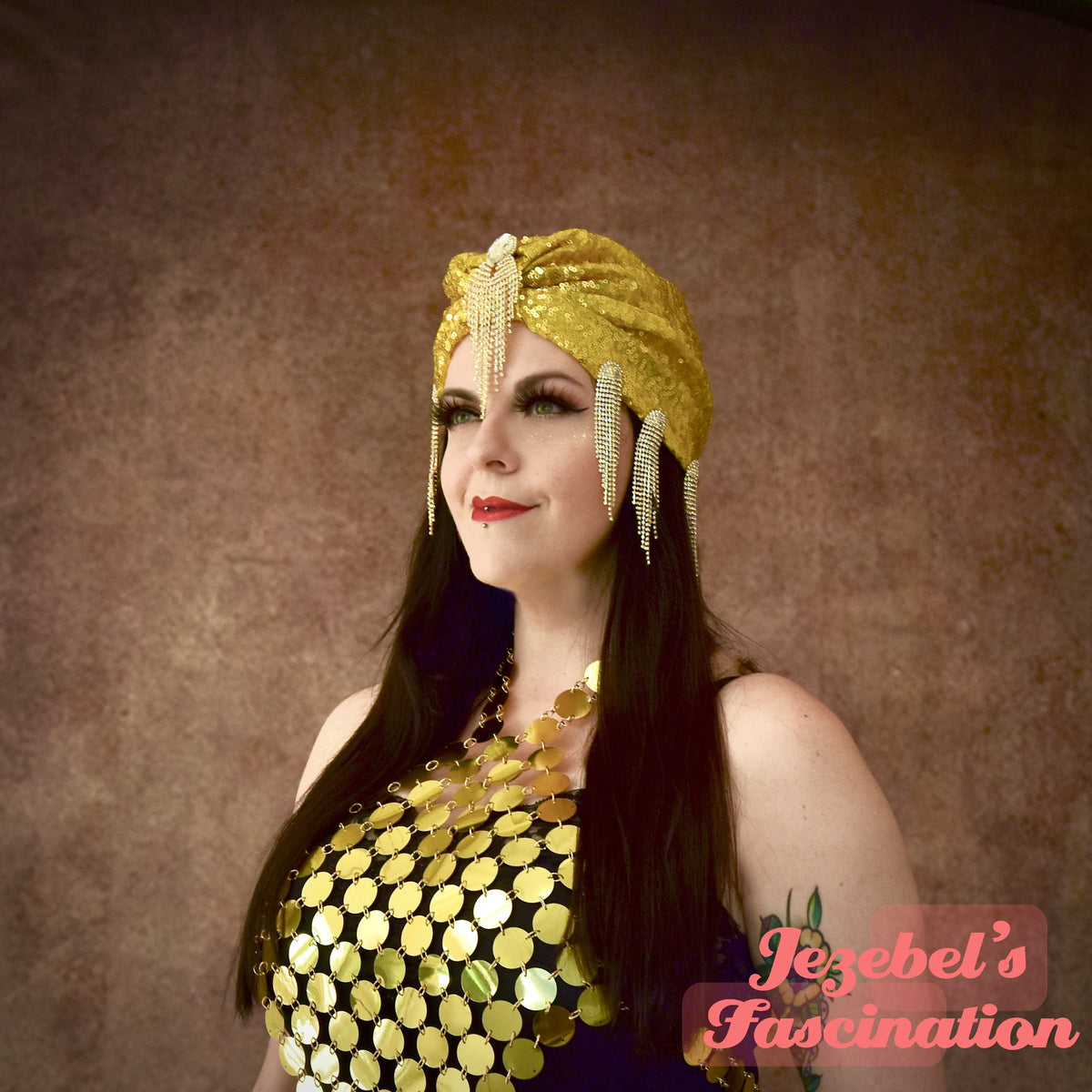 Golden Moon Flapper Turban, Diamond Chandelier Headpiece 1920s Gatsby ...